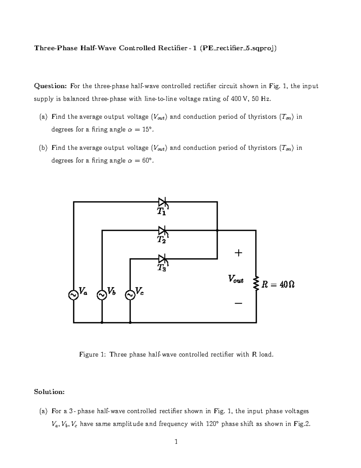 PE rectifier 5 - Three-Phase Half-Wave Controlled Rectifier - 1 (PE ...