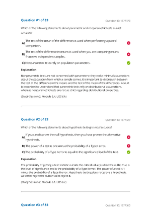 Reading 2 Organizing, Visualizing, and Describing Data - Answers - Question #1 of 93 Question ID ...
