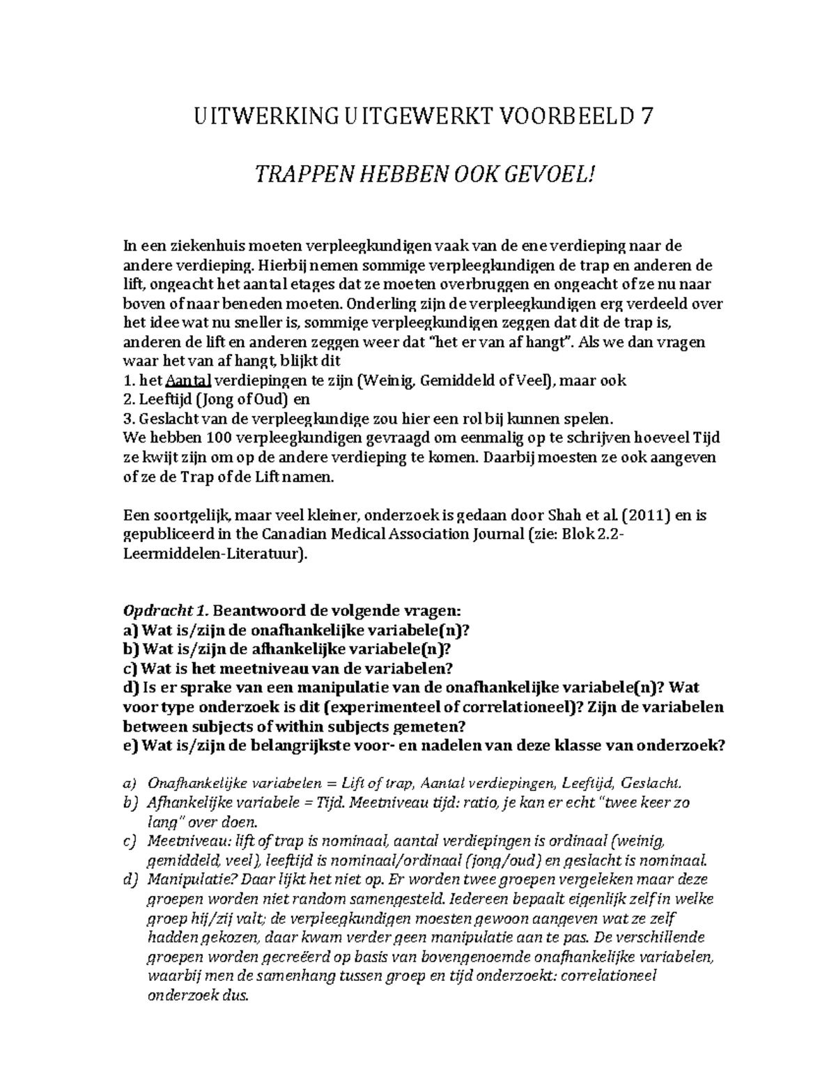 Uitwerking Uitgewerkt voorbeeld 7 - UITWERKING UITGEWERKT VOORBEELD 7 ...