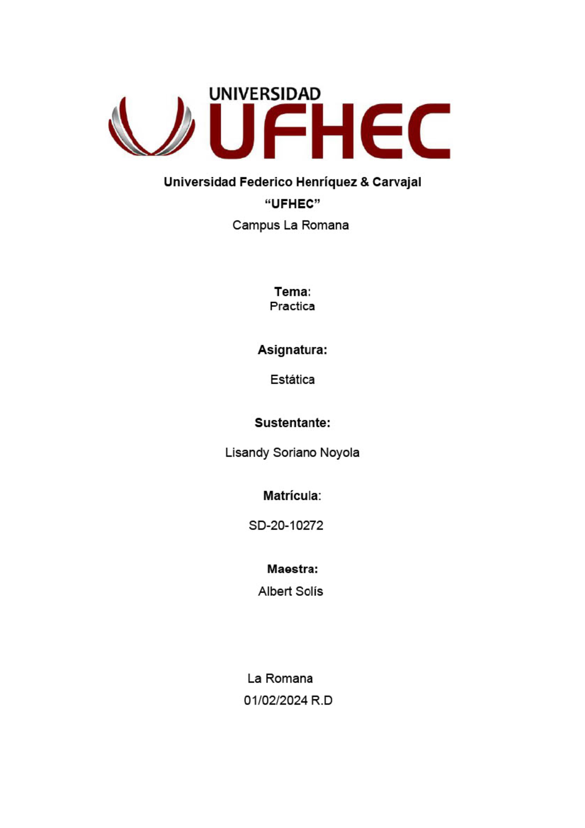 Lisandy Apunte Universidad Ufhec Universidad Federico Henríquez 3946