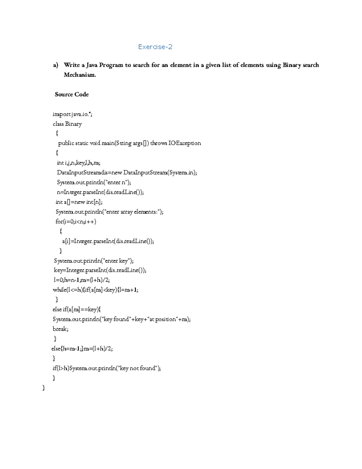 Java Jotika E-2 - I created these PDFs about Java - Exercise- a) Write ...