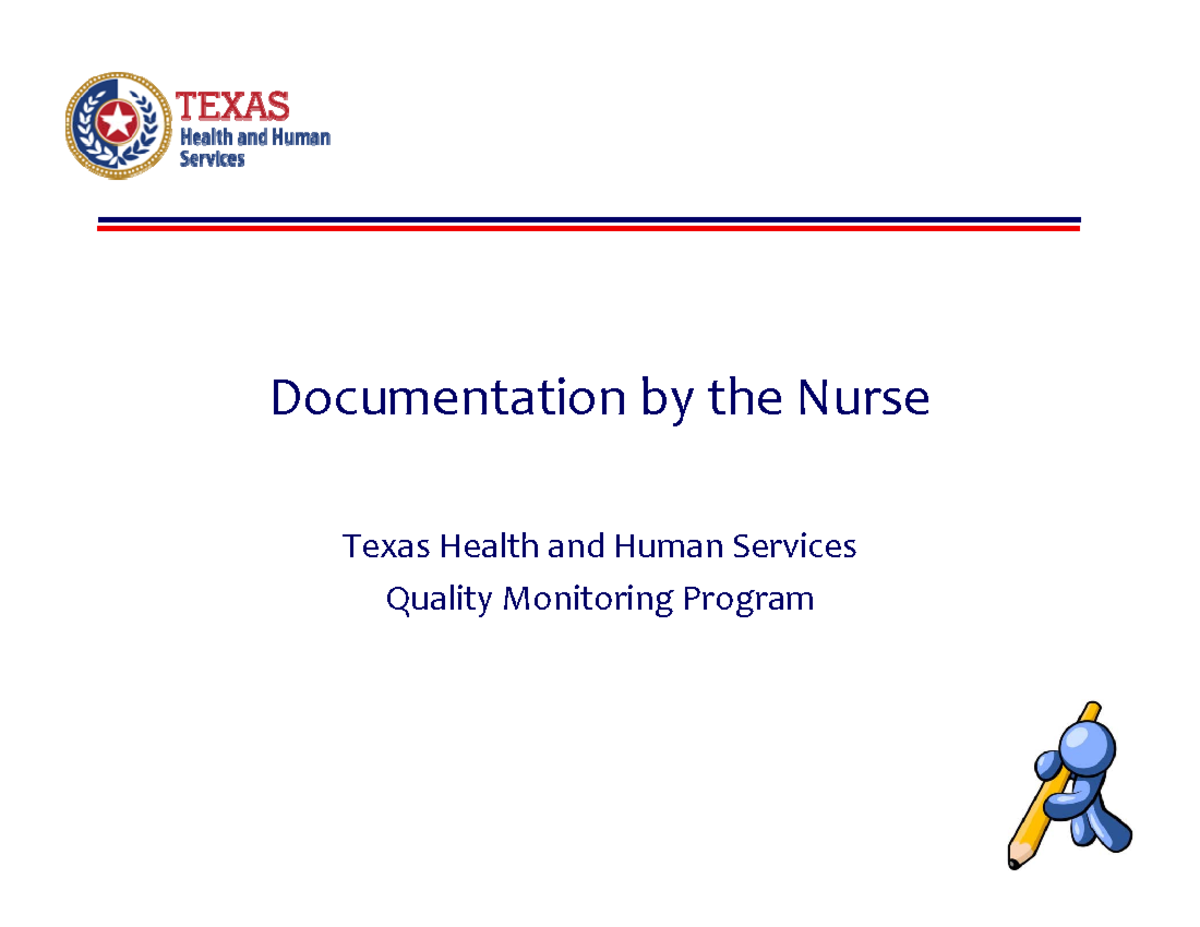 Nurse Documentation PPT - Documentation by the Nurse Texas Health and ...