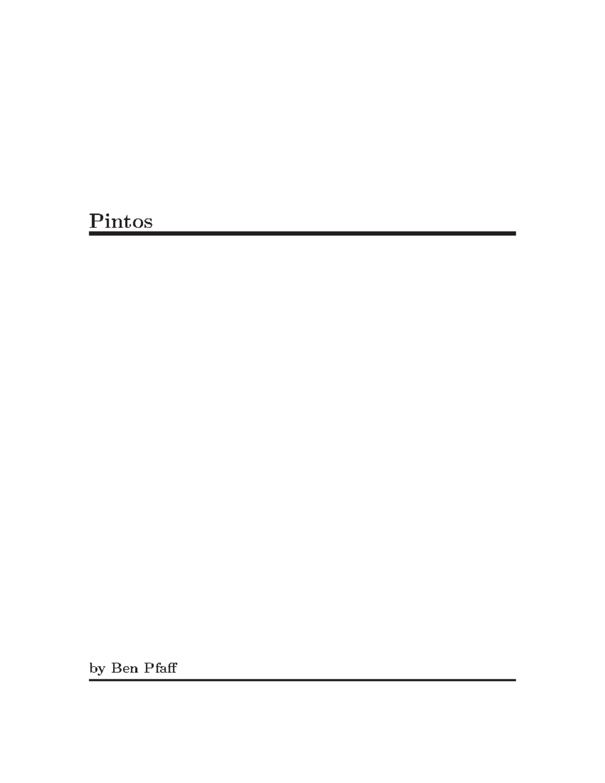 Pintos manual for using linux pintos easily - Pintos by Ben Pfaff i 1 ...