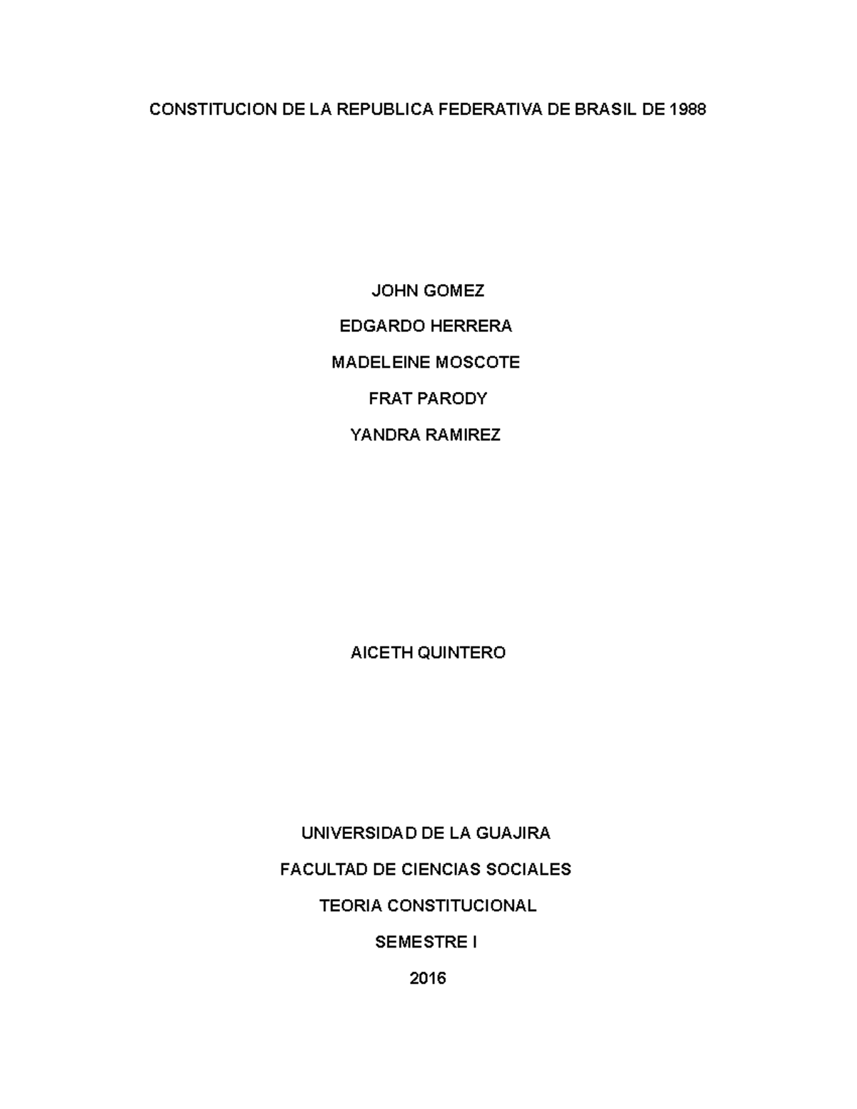 Constitución politica de Brasil - CONSTITUCION DE LA REPUBLICA ...