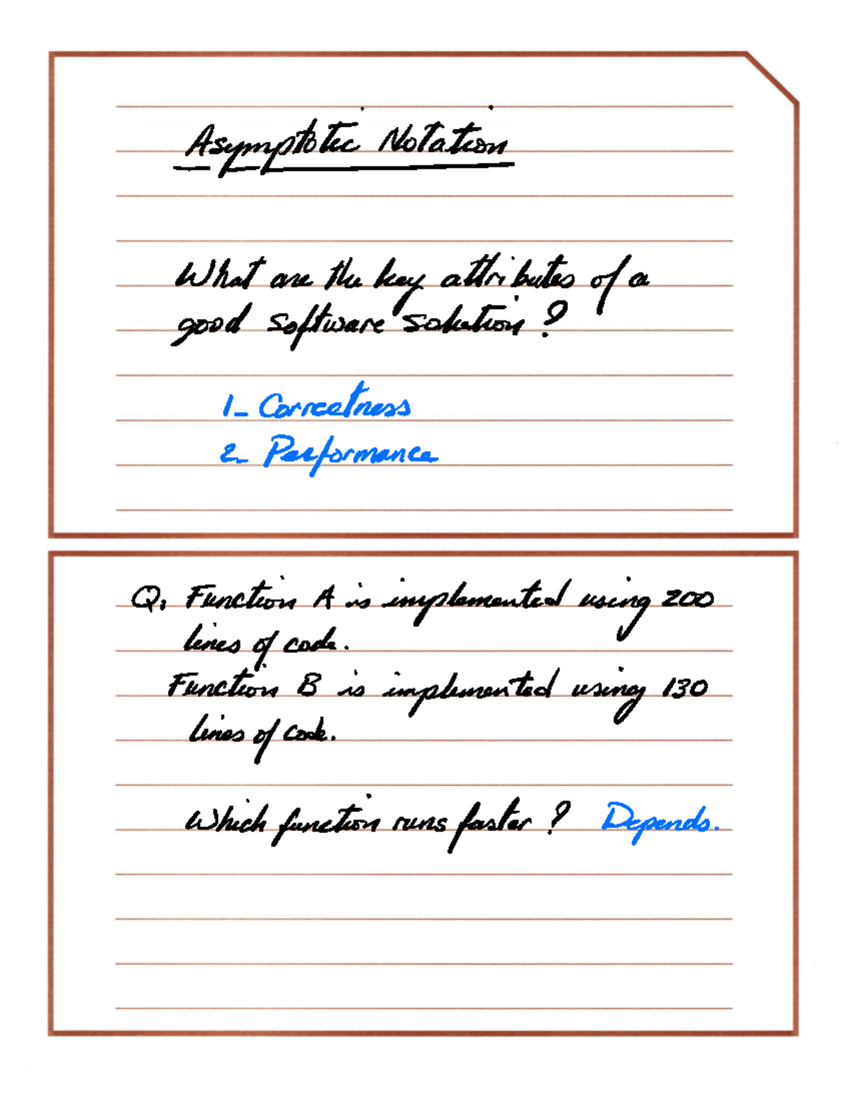 9 Asymptotic Notation 1 Performance Is A Key Characteristic Of An Algorithm It Is Important