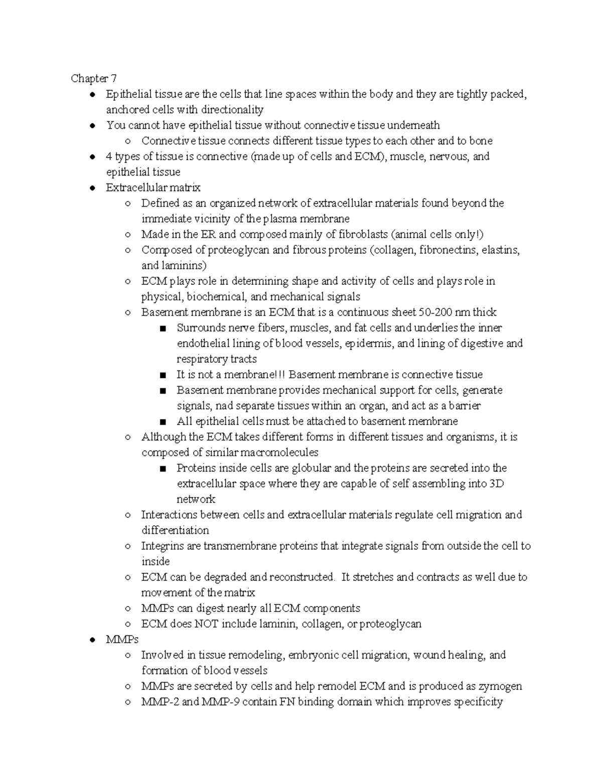 Exam 2 Review Sheet 2 Summary Of Notes Using Both Slides Notes Taken Based On Professors 