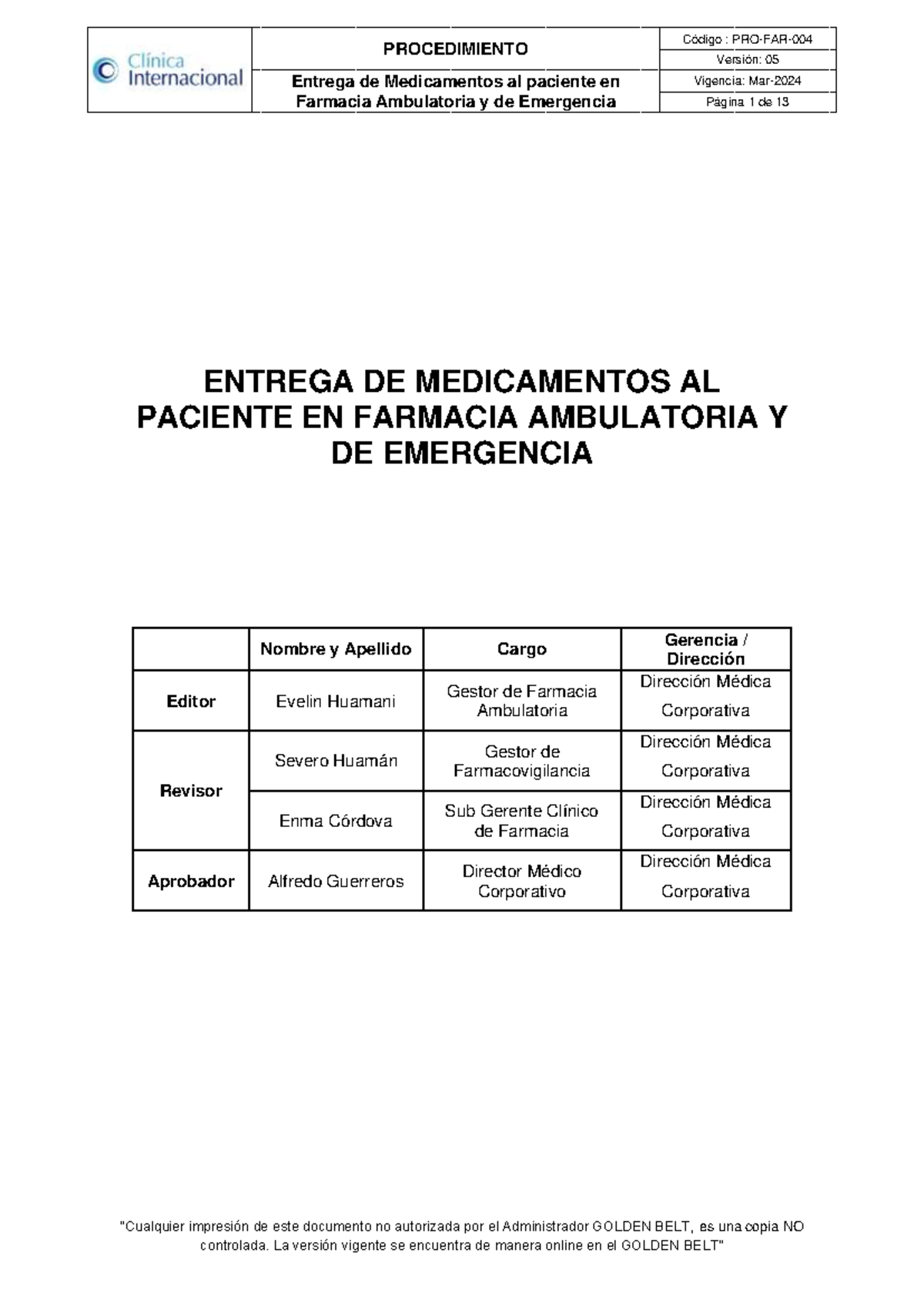 PRO-FAR-004 Entrega de Medicamentos al paciente en Farmacia Ambulatoria ...