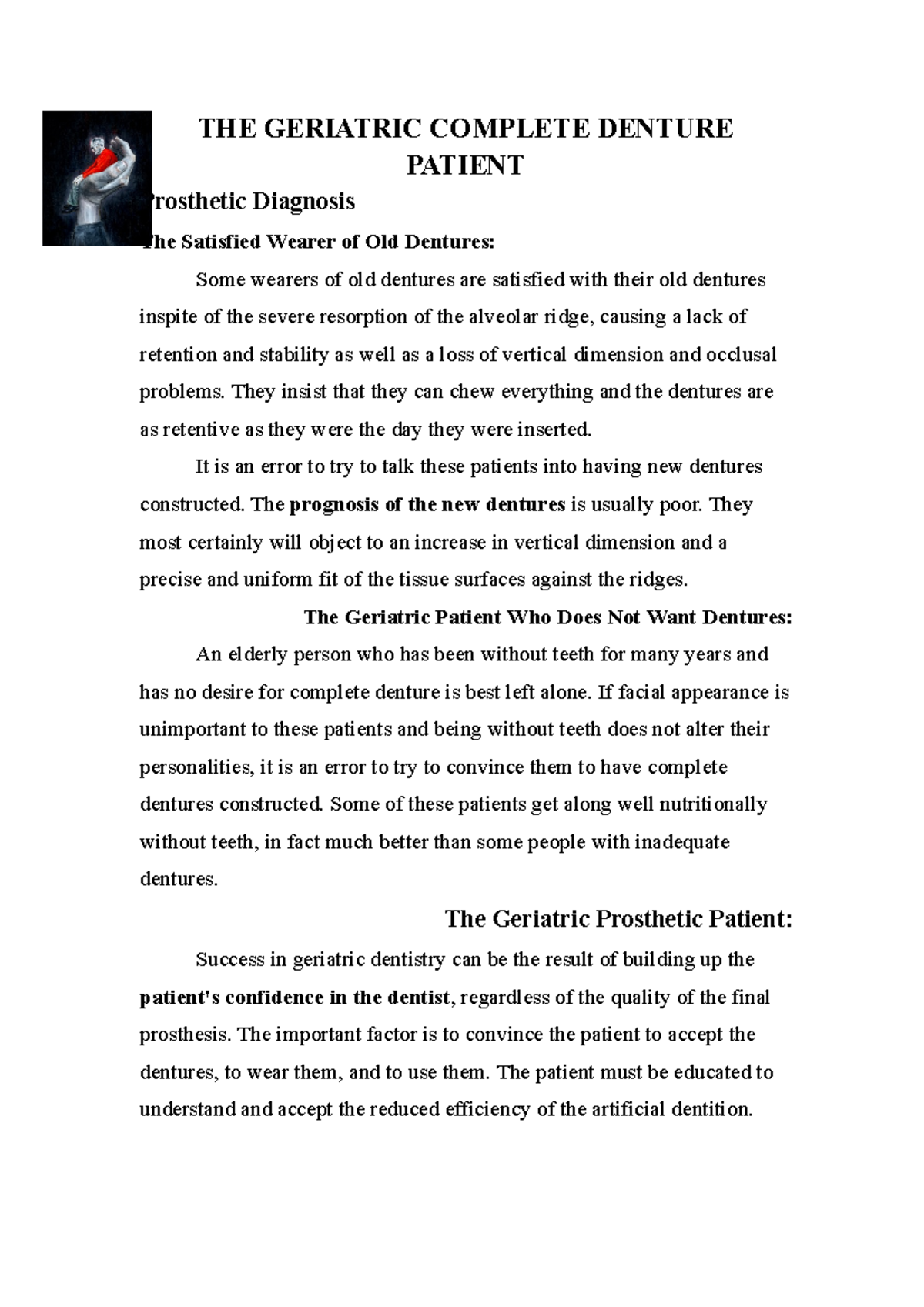 6 THE Geriatric Complete Denture - THE GERIATRIC COMPLETE DENTURE ...