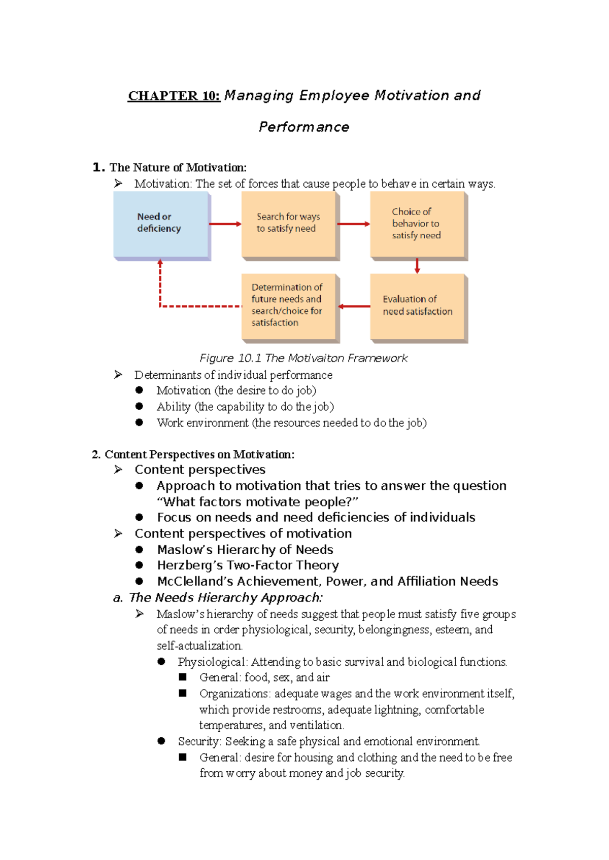 Chapter 10 - fdasf - CHAPTER 10: Managing Employee Motivation and ...