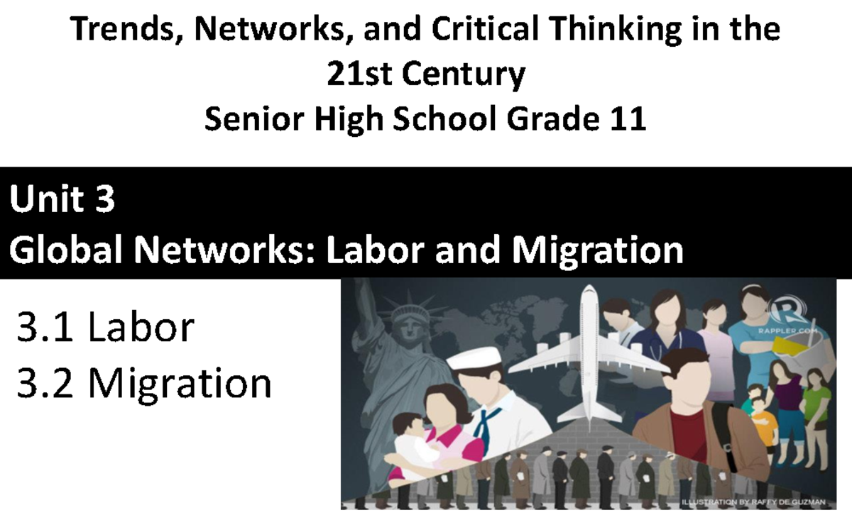 Unit 3 Global Networks Labor and Migration - Unit 3 Global Networks ...