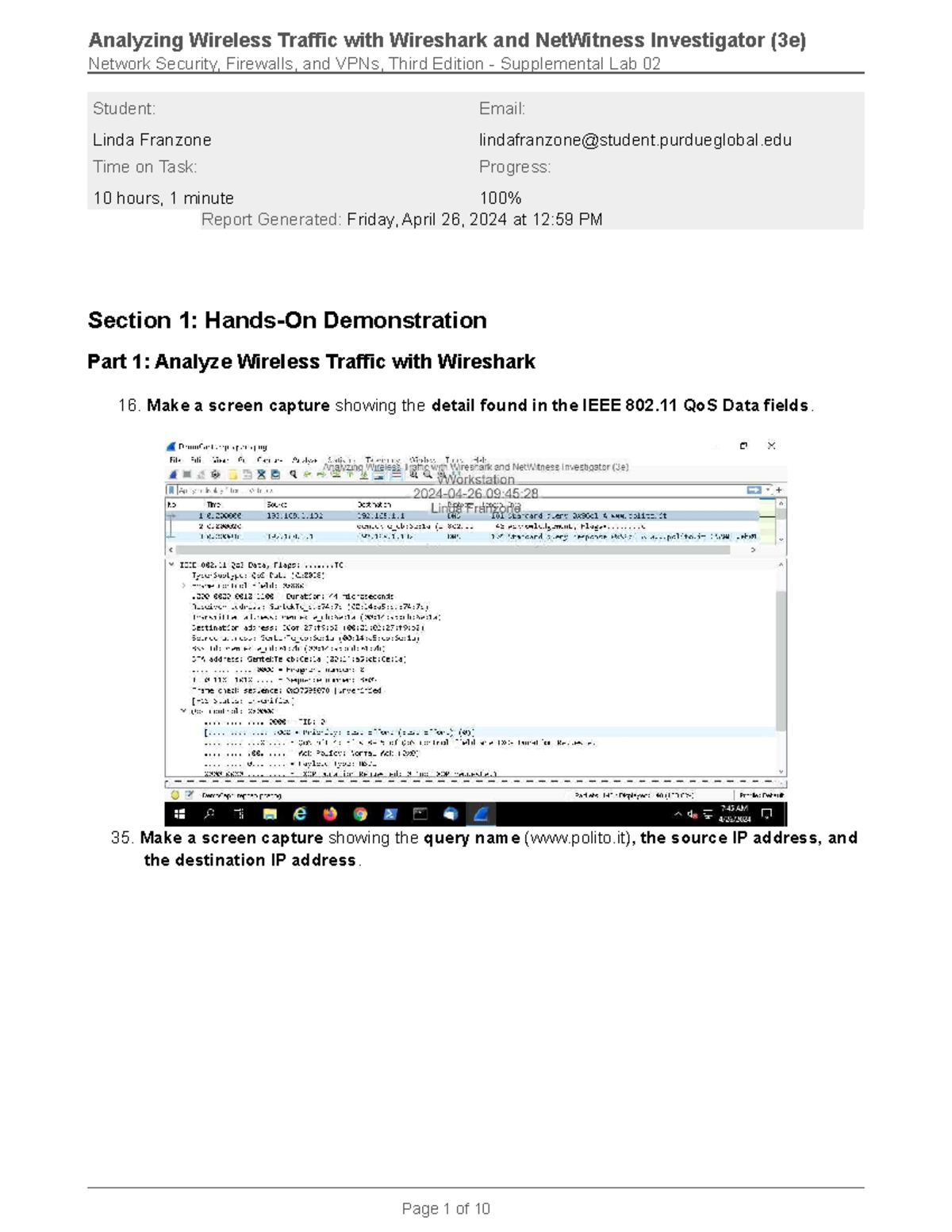 IT Linda Franzone Unit2 Lab Assessment - Network Security, Firewalls ...