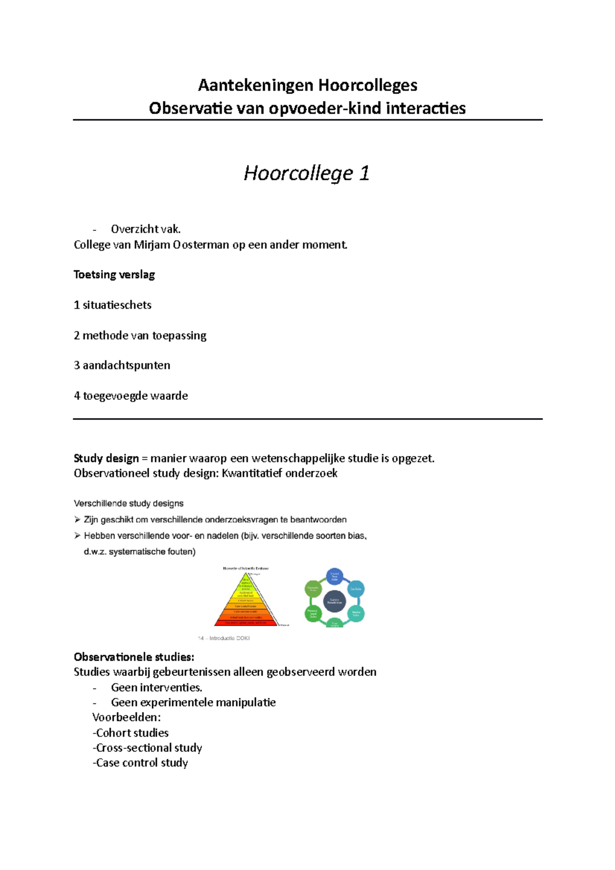 Hoorcolleges Opvoeder en kind interacties - Aantekeningen Hoorcolleges ...