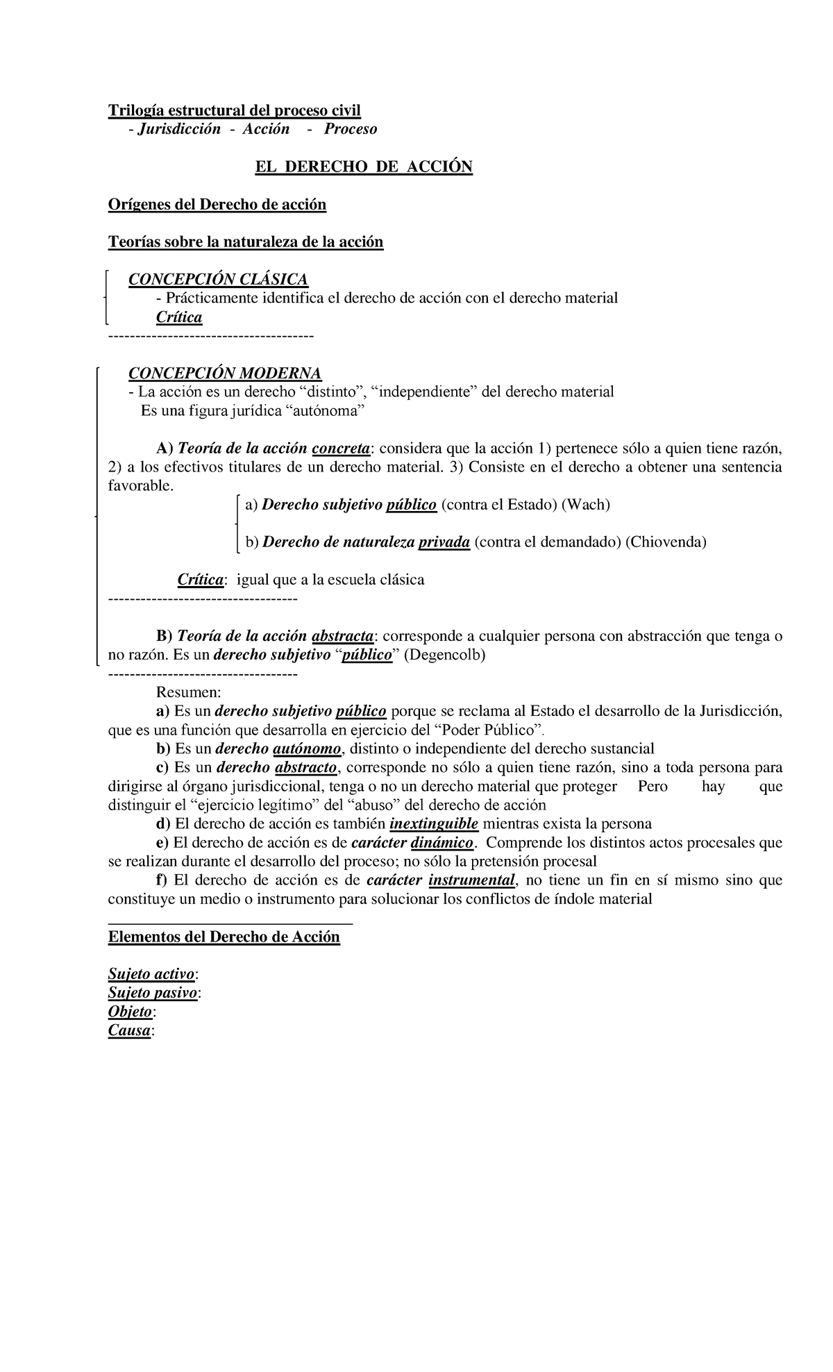 Acción y pretensión procesal (ampliado) - Trilogía estructural del ...