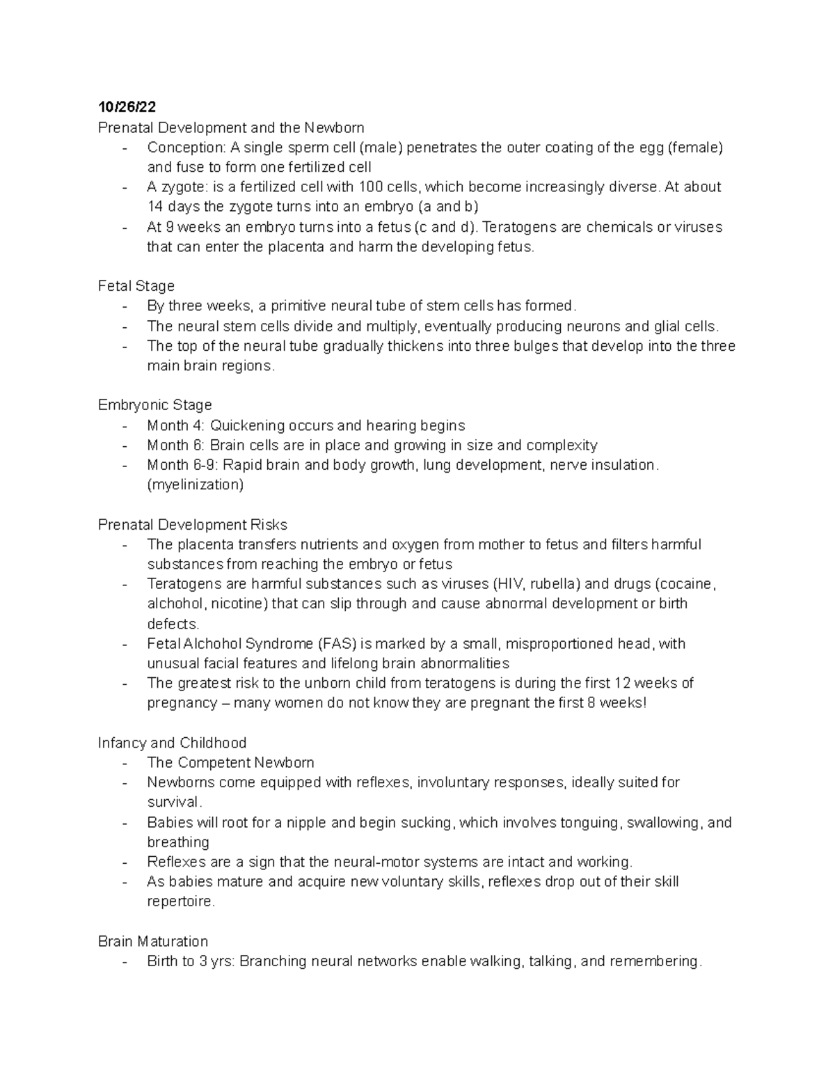 Social and Personality - 10/26/ Prenatal Development and the Newborn ...