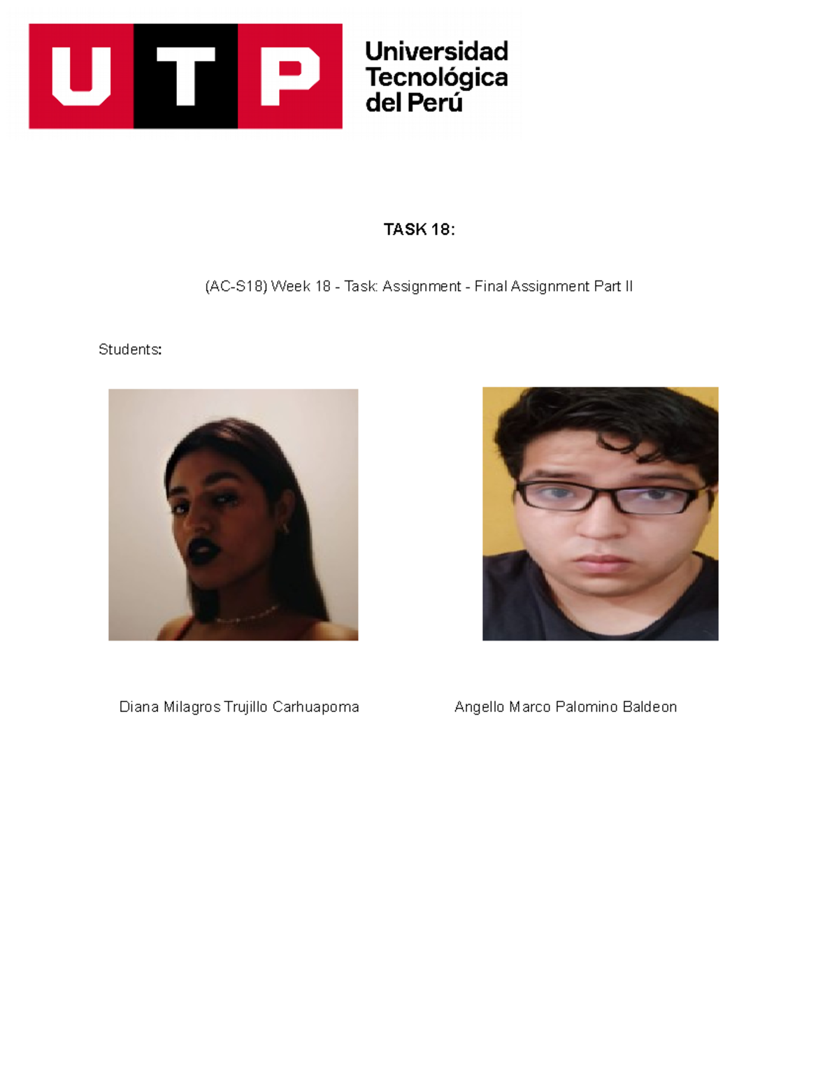 TASK Week 18 - De nada Bros - TASK 18: (AC-S18) Week 18 - Task: Assignment - Final Assignment ...