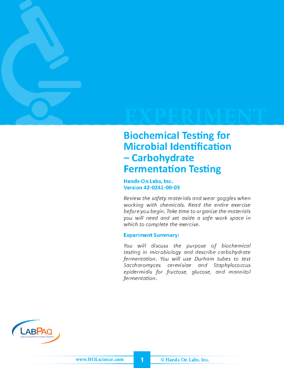 Biochemical Testing for Microbial Identi - Biochemical Testing for ...