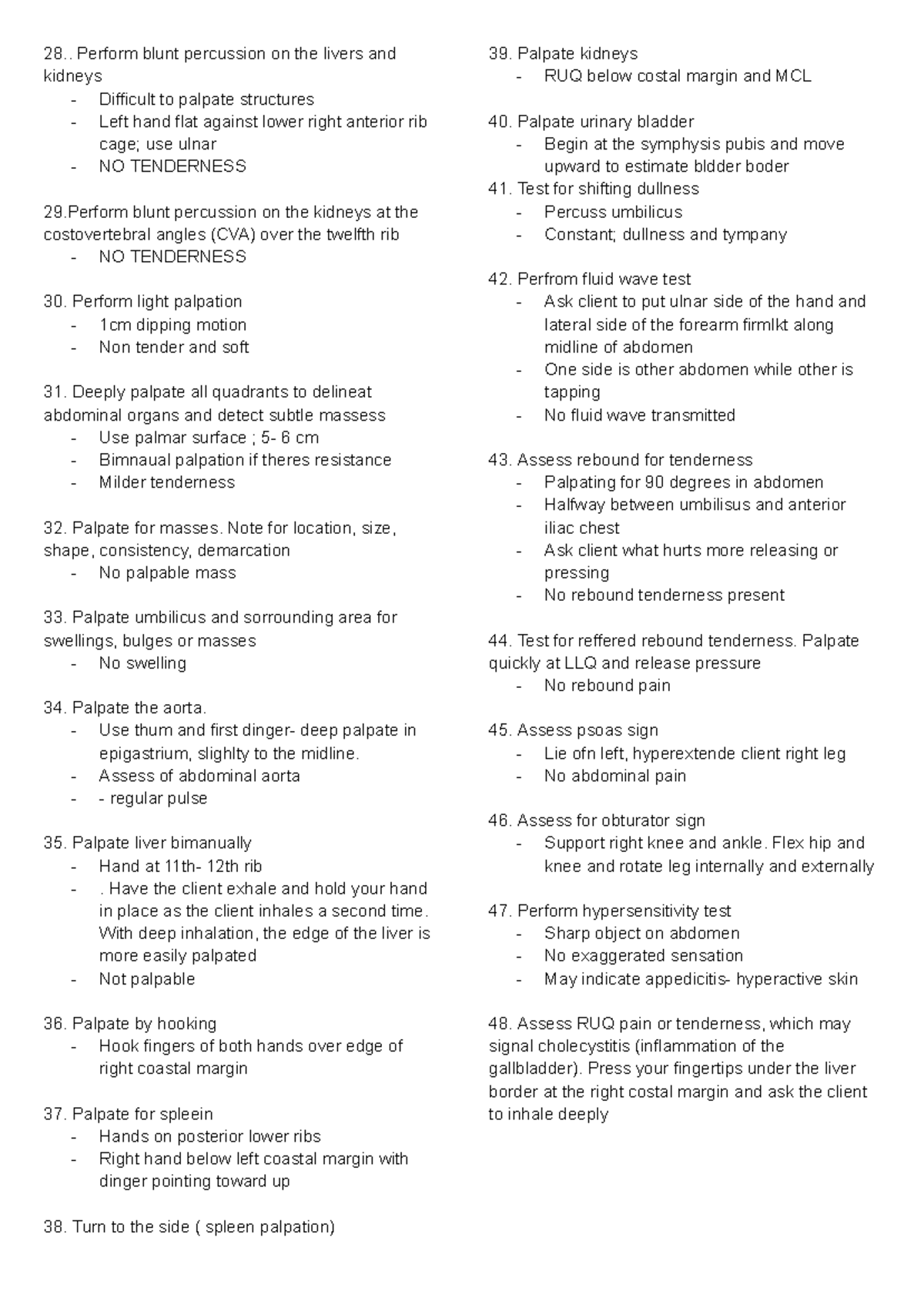 assessing the eyes rle checklists cheat code - 28.. Perform blunt ...