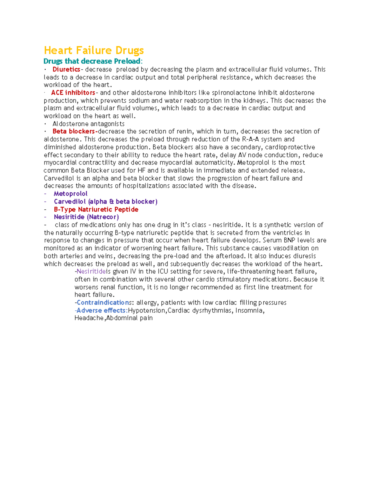 Heart Failure Drugs medication med cards - Heart Failure Drugs Drugs ...