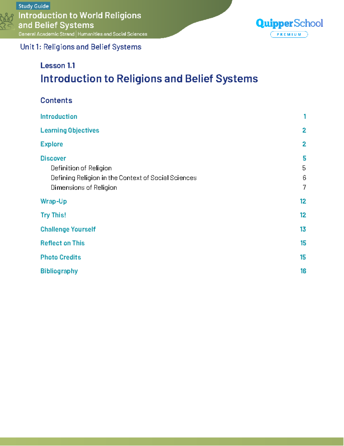 IWR 11 12 Q3 0101 SG - World Religion - Introduction to Religions and ...