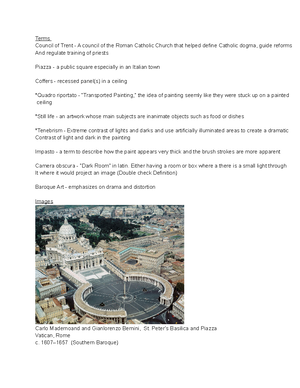 Full Study Guide Art History - Terms Quadro riportato the idea of ...