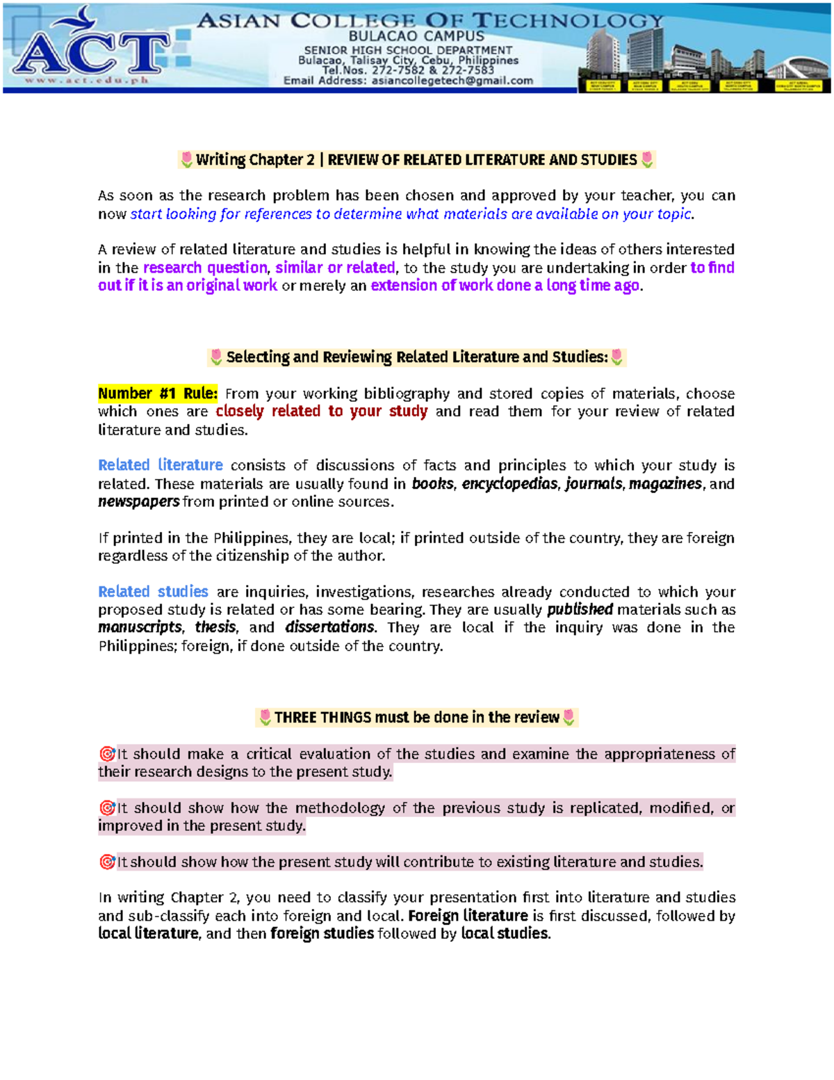 Writing Chapter 2 3 - 🌷Writing Chapter 2 | REVIEW OF RELATED LITERATURE ...