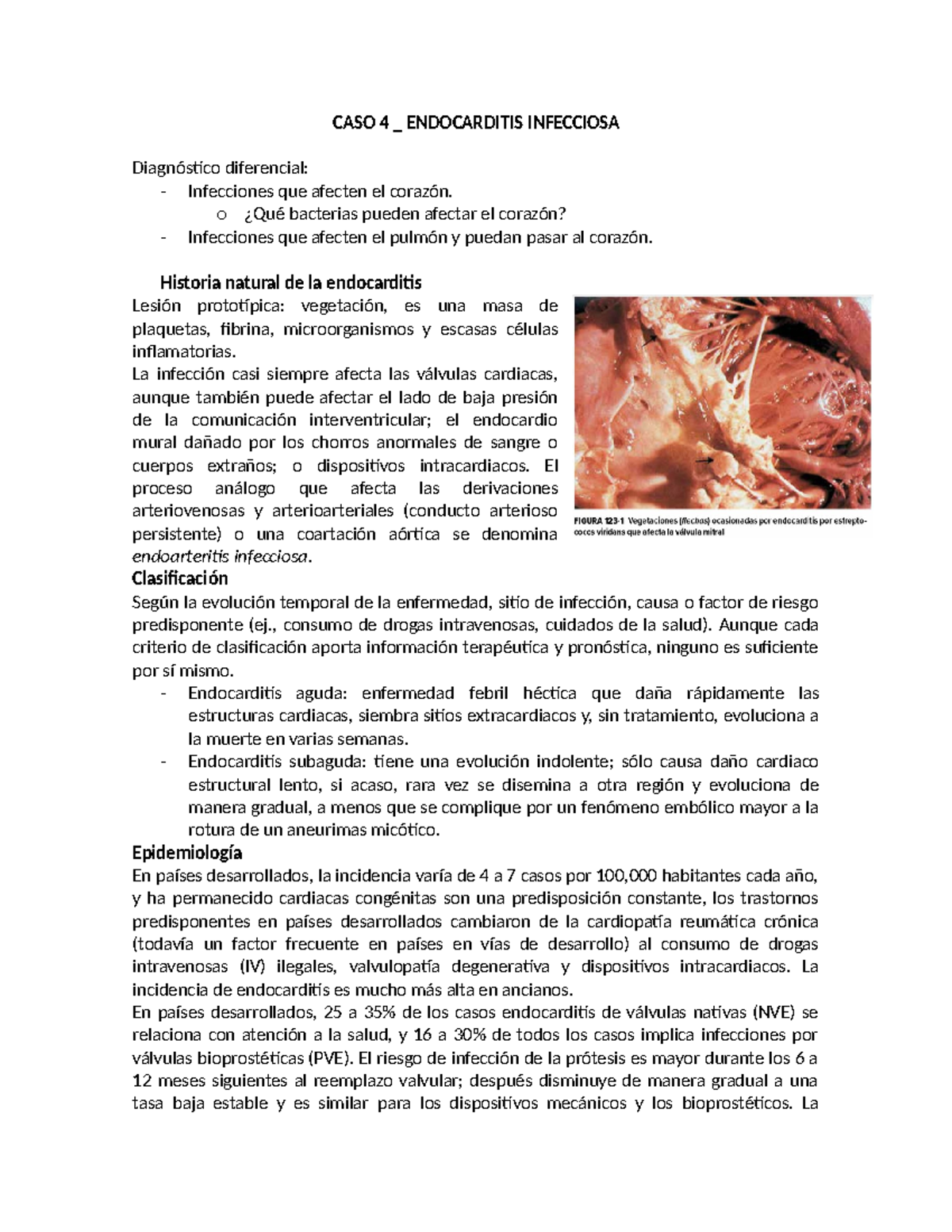 CASO 4-Endocarditis Infecciosa - CASO 4 _ ENDOCARDITIS INFECCIOSA ...