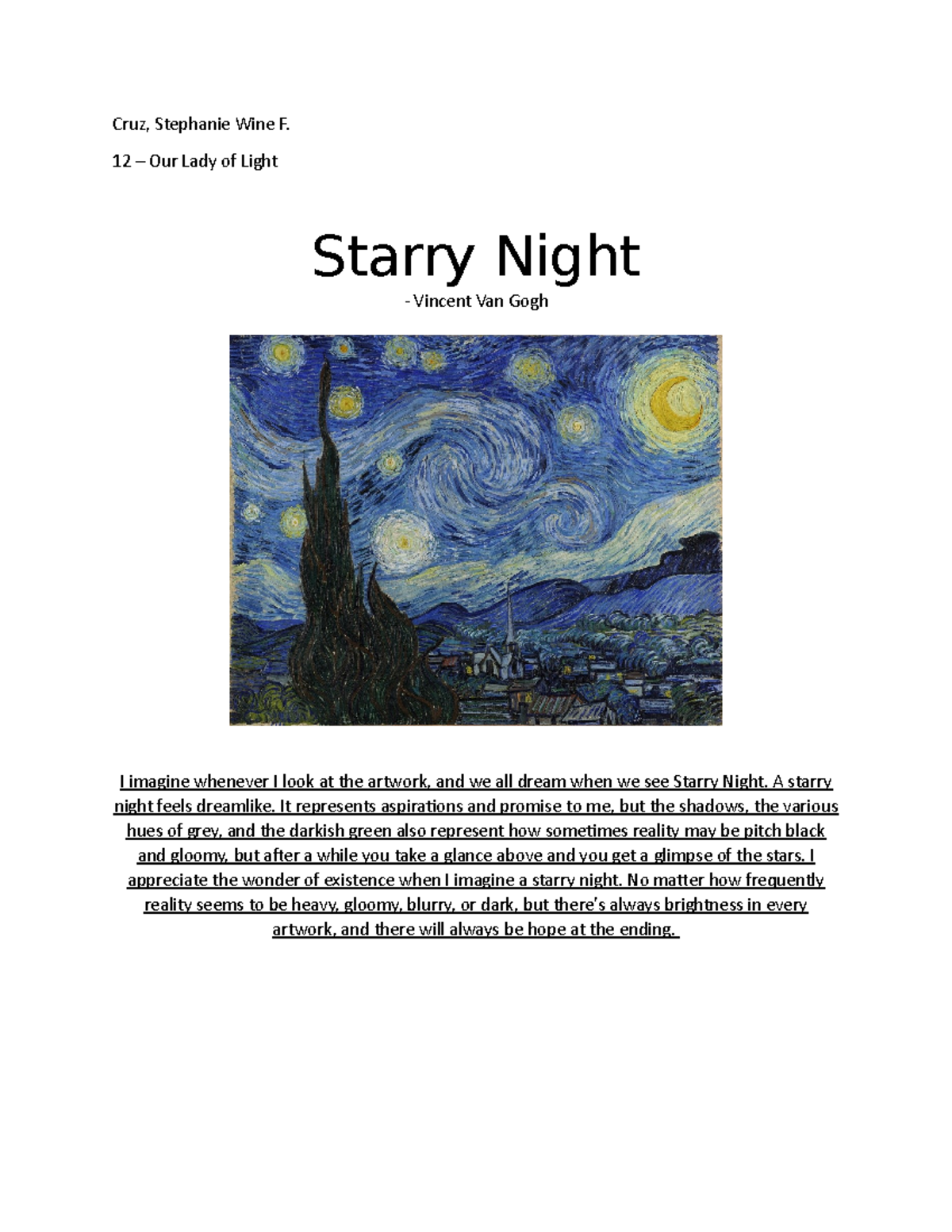 Act1 - This is a detailed work about this subject. - Cruz, Stephanie ...