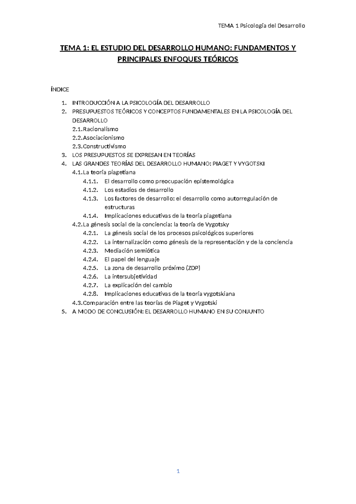 Tema1.El estudio del desarrollo humano - TEMA 1: EL ESTUDIO DEL DESARROLLO HUMANO: FUNDAMENTOS Y ...