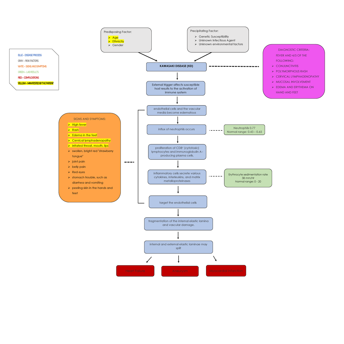 PATHOPHYSIOLOGY FOR KAWASAKI DISEASE PROCESS - Nursing - BSU - Studocu