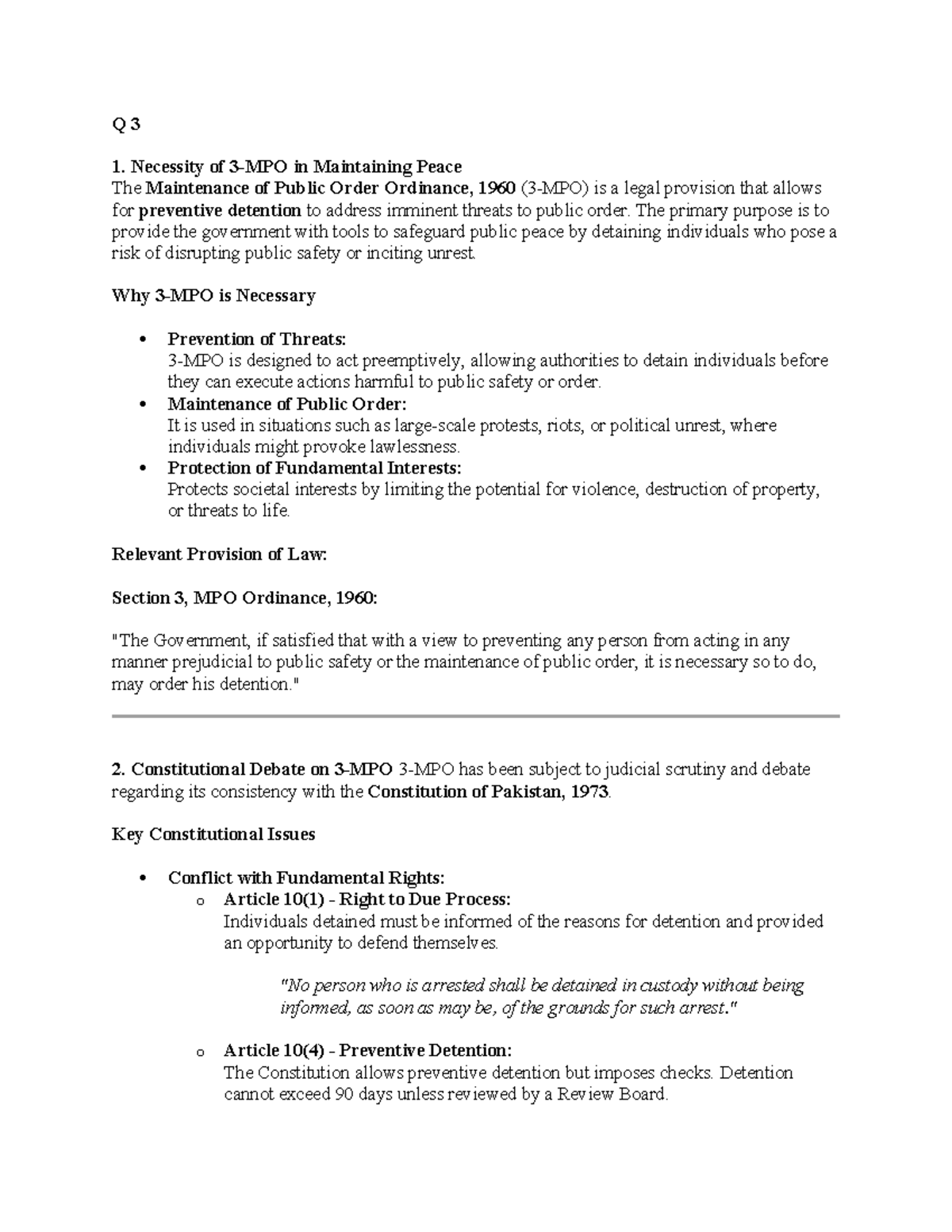 Memory update - Material notes - Q 3 1. Necessity of 3-MPO in ...