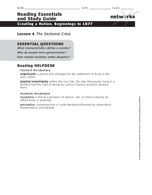 Chapter 4 Lesson 1 Immigrations - netw rks Urban America, 1865 ...