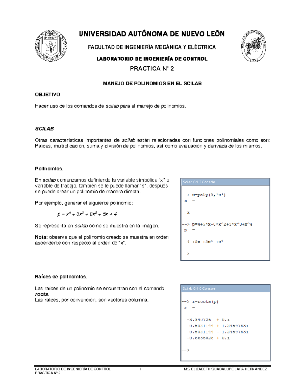 IC P2-Scilab-2024 - sdsdsd - LABORATORIO DE INGENIERÍA DE CONTROL 1 M.C ...