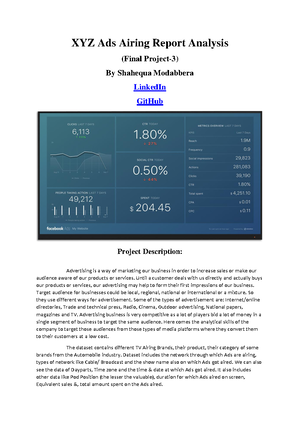 XYZ Ads Airing Report Analysis Complete - XYZ Ads Airing Report ...