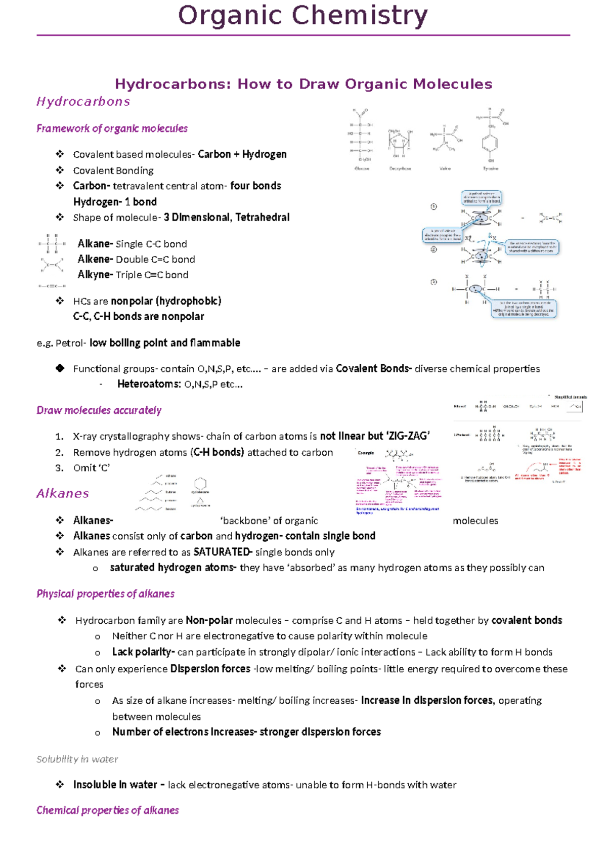 Organic Chemistry- Done - Organic Chemistry Hydrocarbons: How to Draw ...