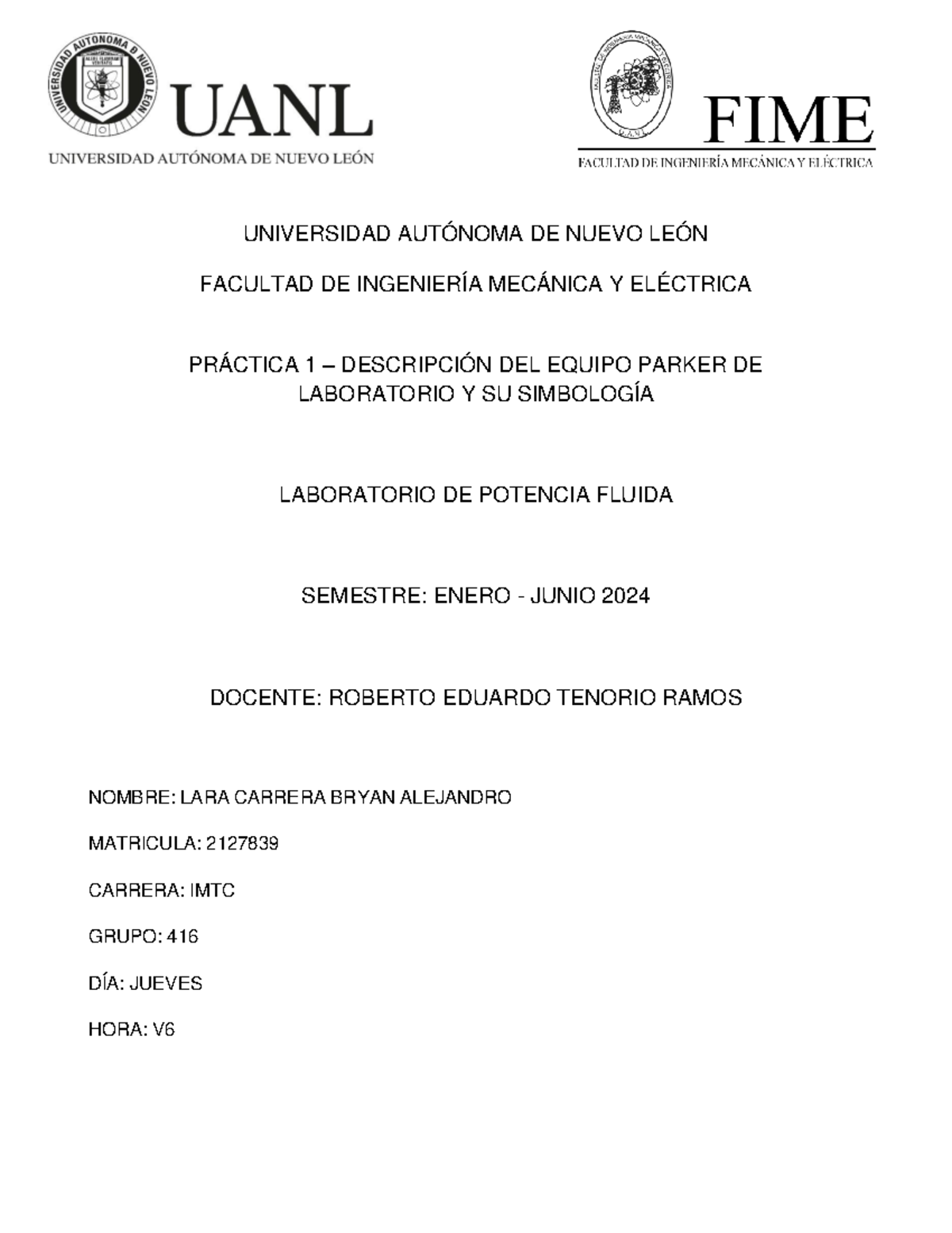 Laboratorio de potencia fluida practica 1 con el inge Tenorio - Potencia Fluida Y Laboratorio ...