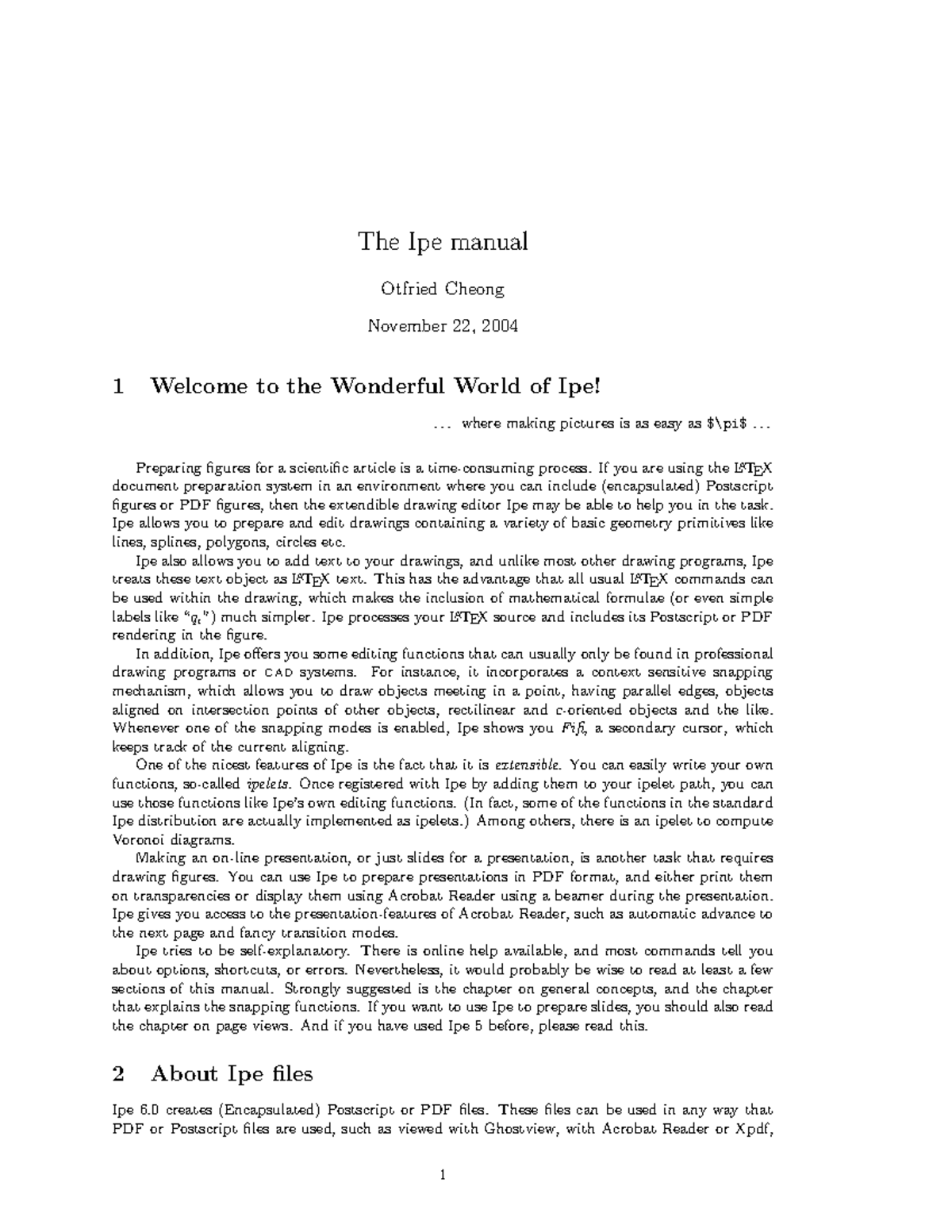 IPE manual - The Ipe manual Otfried Cheong November 22, 2004 1 Welcome ...