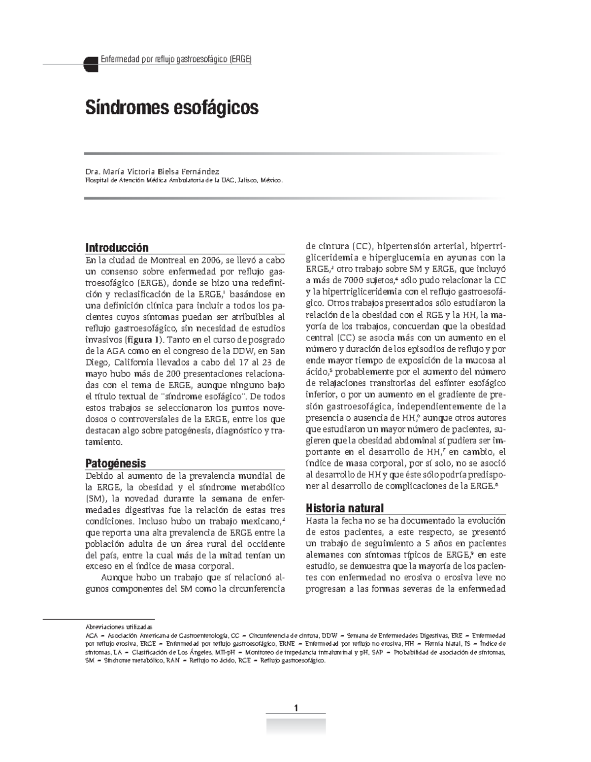 Síndrome esofágico - Síndromes esofágicos Enfermedad por reflujo ...