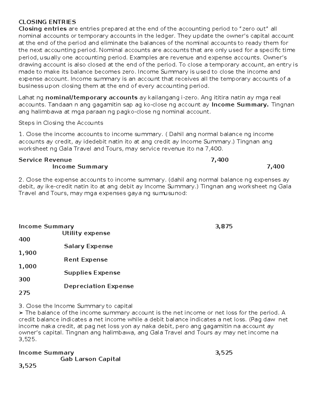 Inbound 6274227143518702933 - CLOSING ENTRIES Closing entries are ...