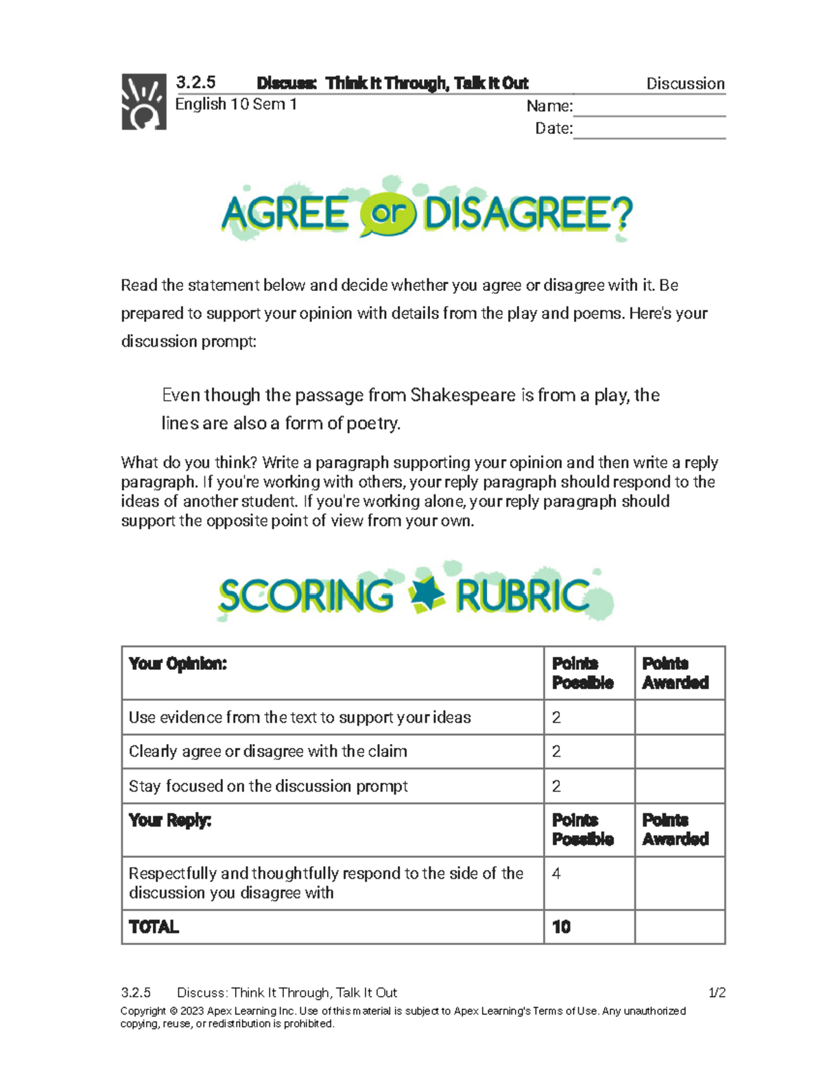 3.2.5 Discuss - Think It Through, Talk It Out (Discussion) - Discuss ...