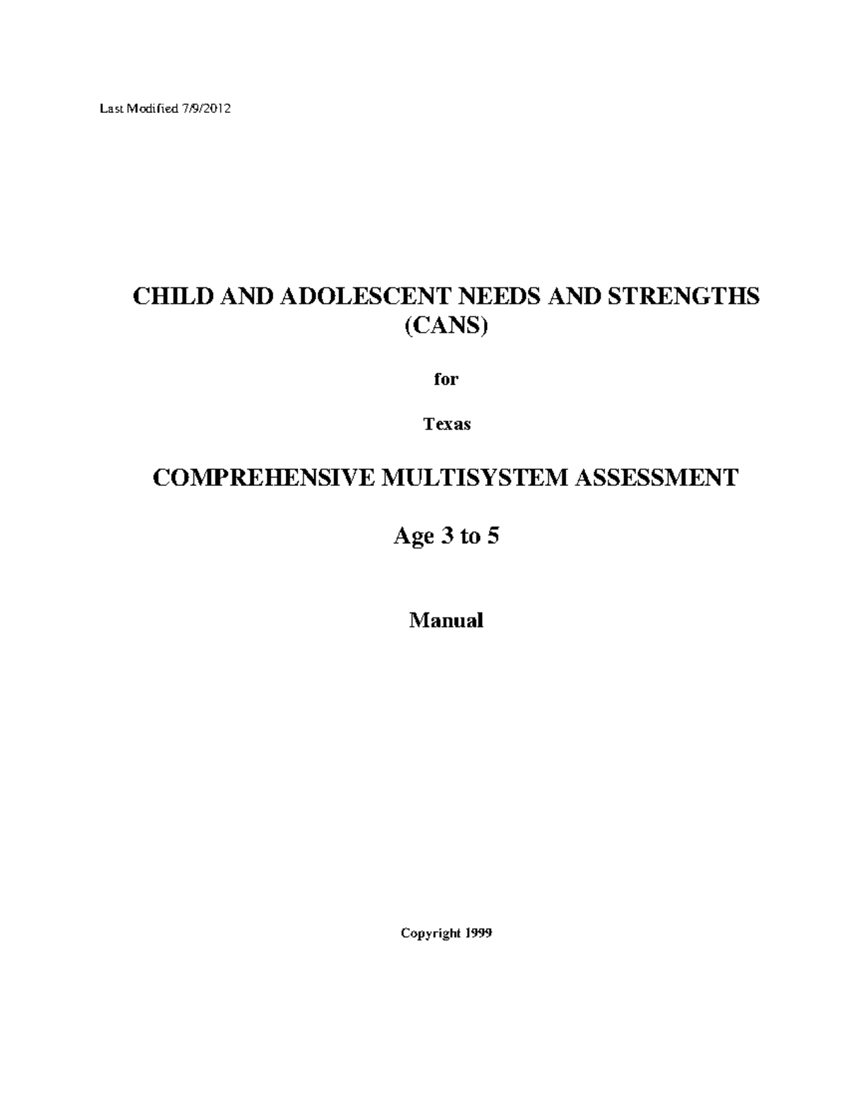 Cans Assessment Massachusetts