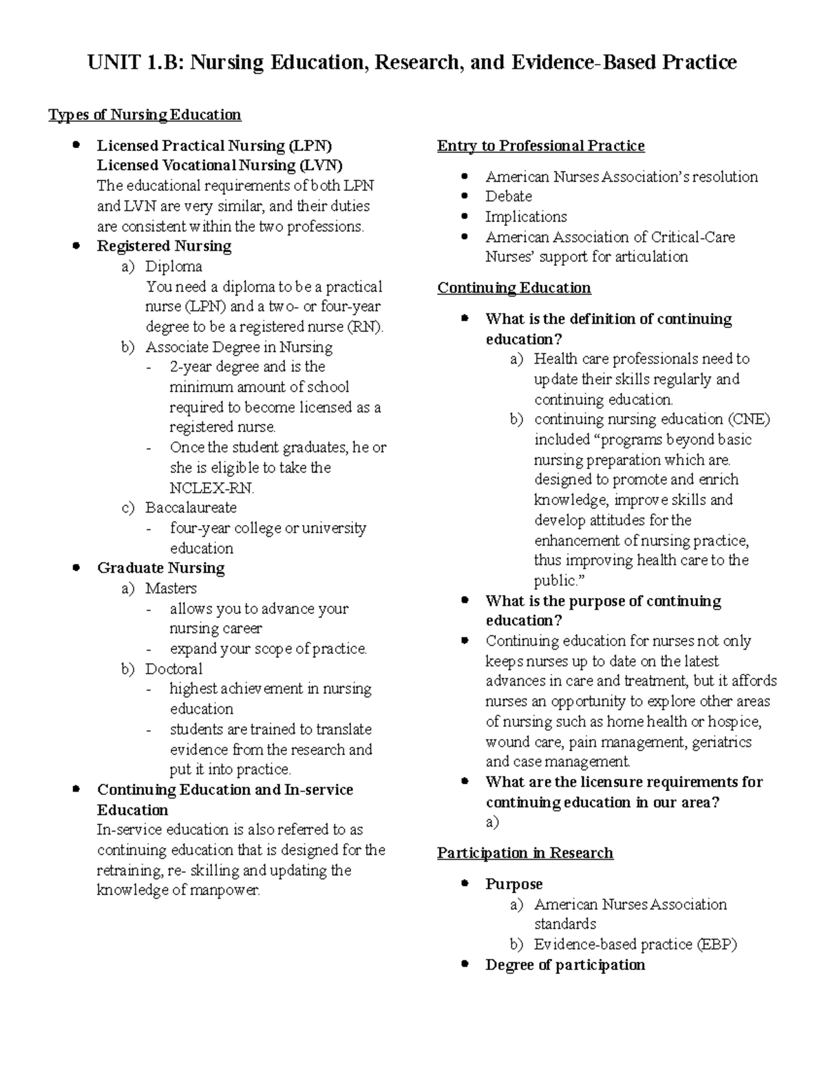 1 - Nursing Education, Research, and Evidence-Based Practice ...