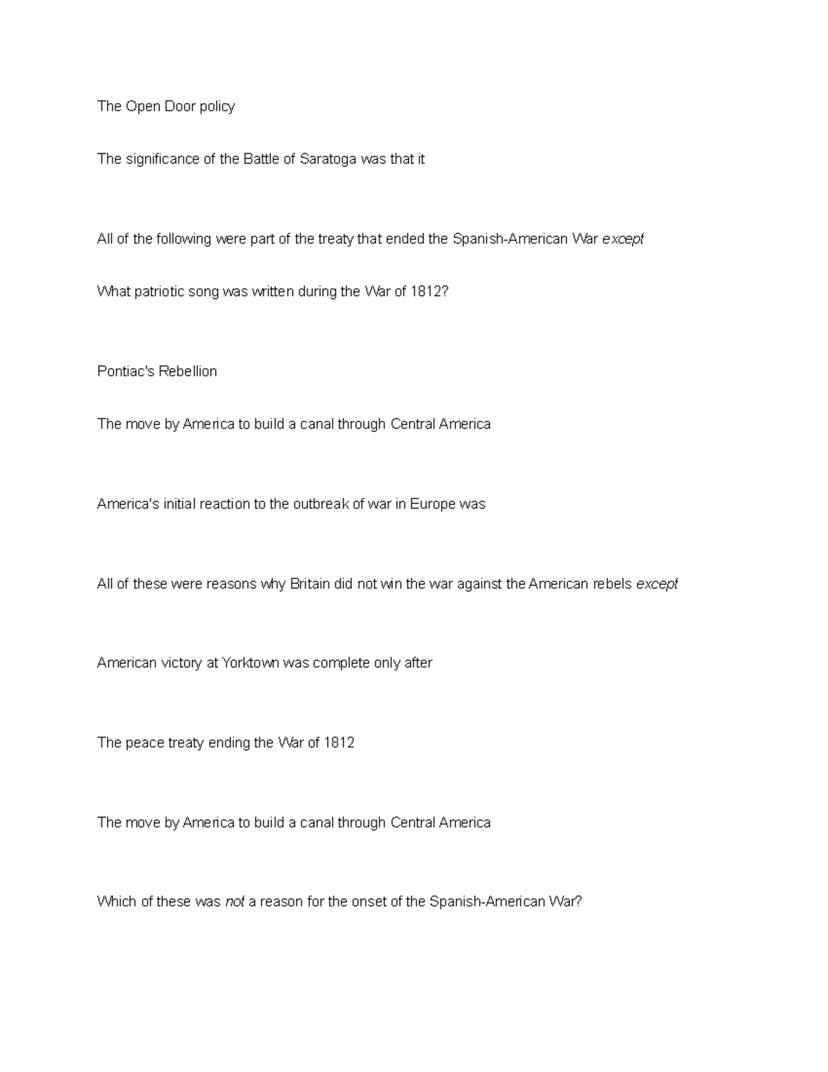 Week 7 History 144 - homrwork - The Open Door policy The significance ...