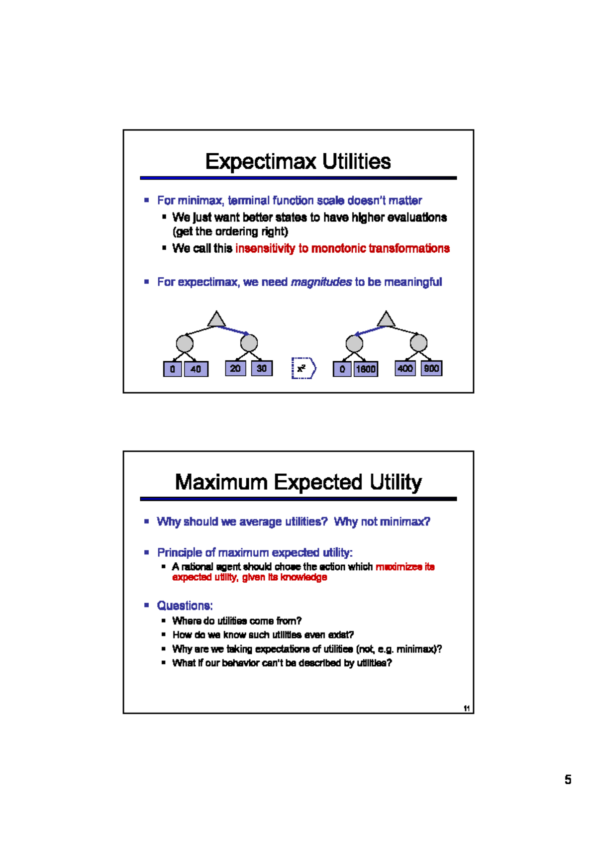 Lec 7 Utility - Concept Summary - Artificial Intelligence - Studocu