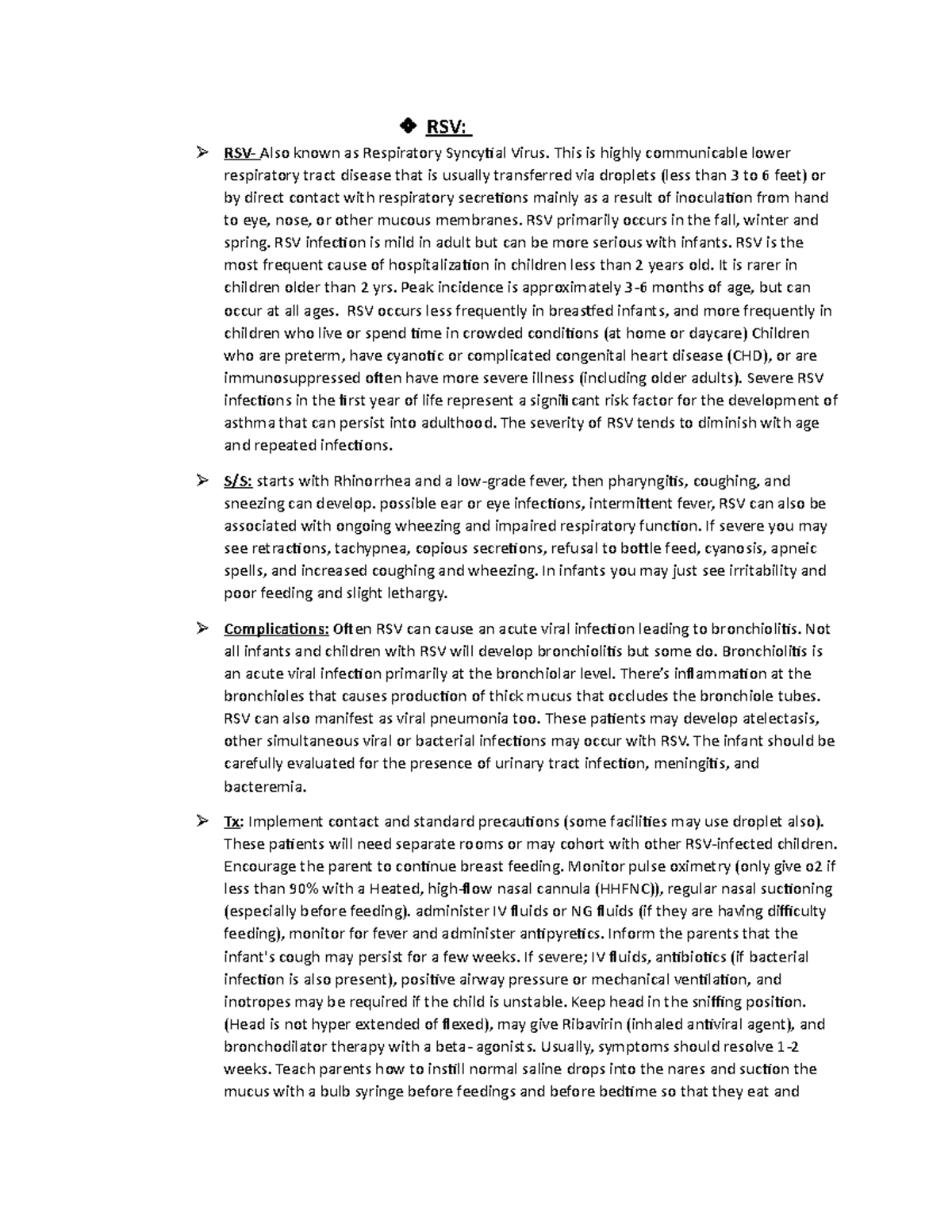 RSV - Summary about RSV, including signs and symptoms, and nursing ...