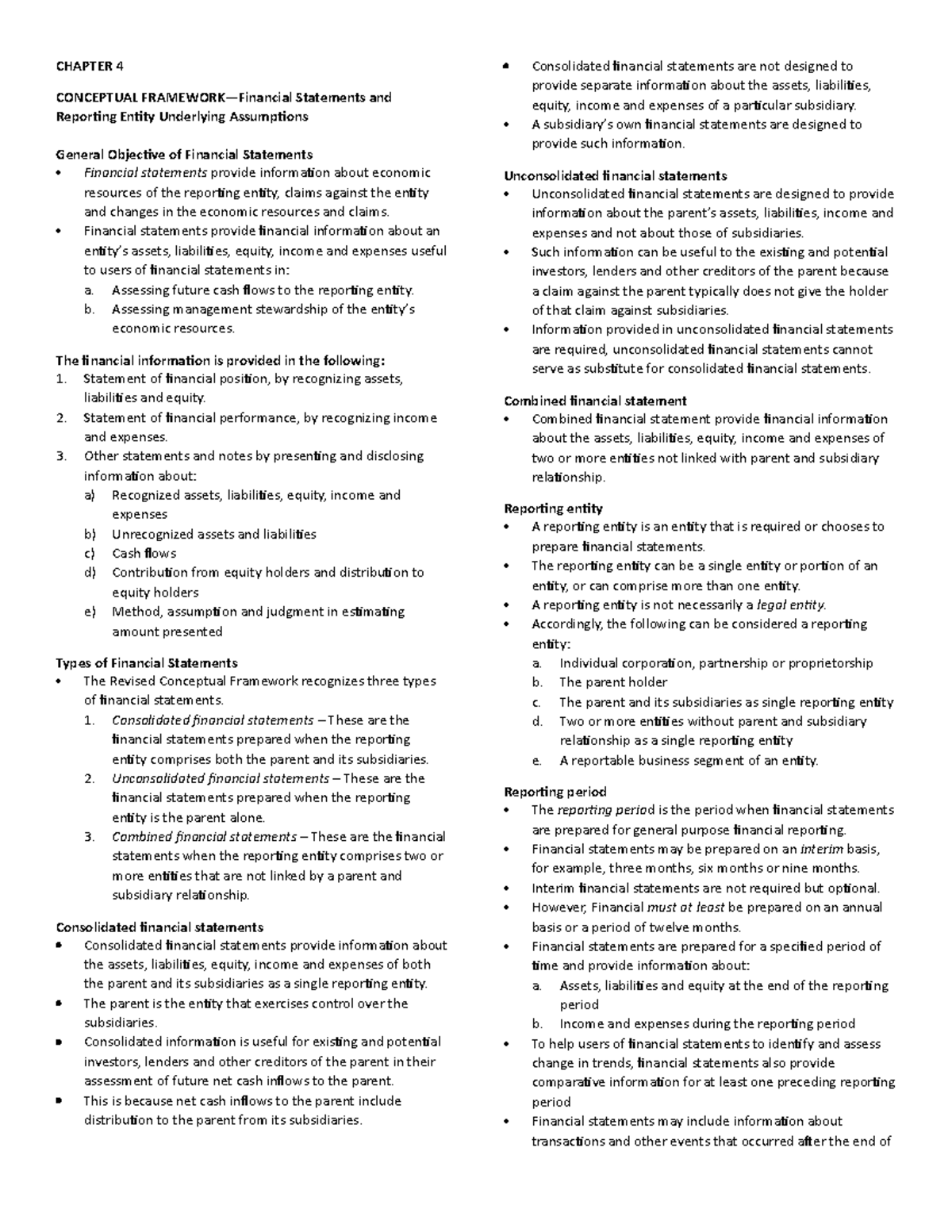 Chapter 4-5 Confram - reviewer - CHAPTER 4 CONCEPTUAL FRAMEWORK ...