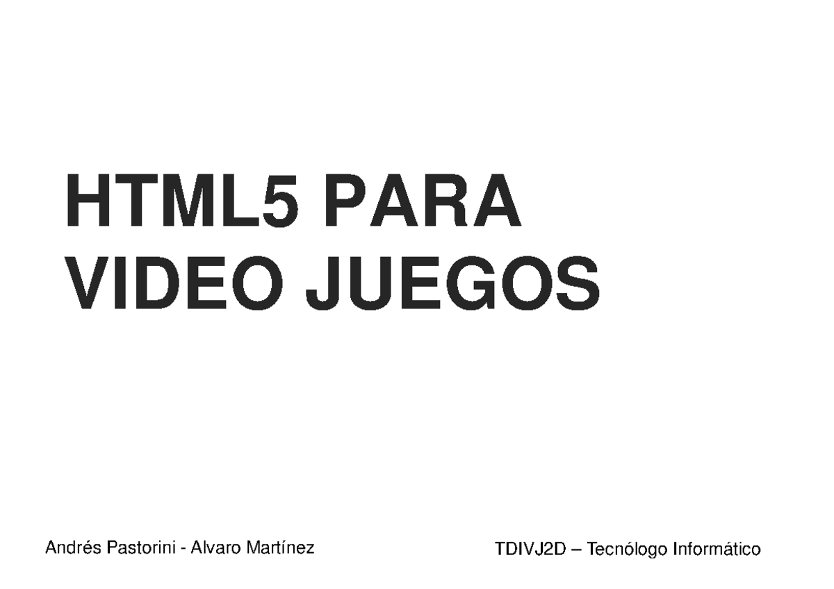 Curso-HTML5 - Curso para html - HTML5 PARA VIDEO JUEGOS Andrés ...