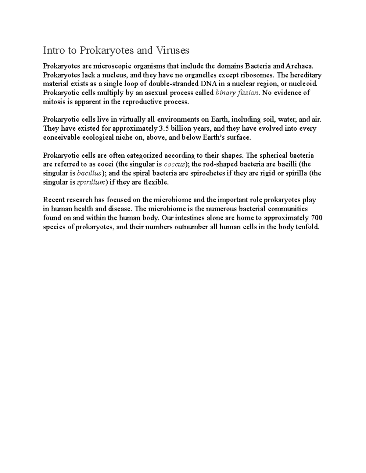 Intro to Prokaryotes and Viruses - Intro to Prokaryotes and Viruses ...