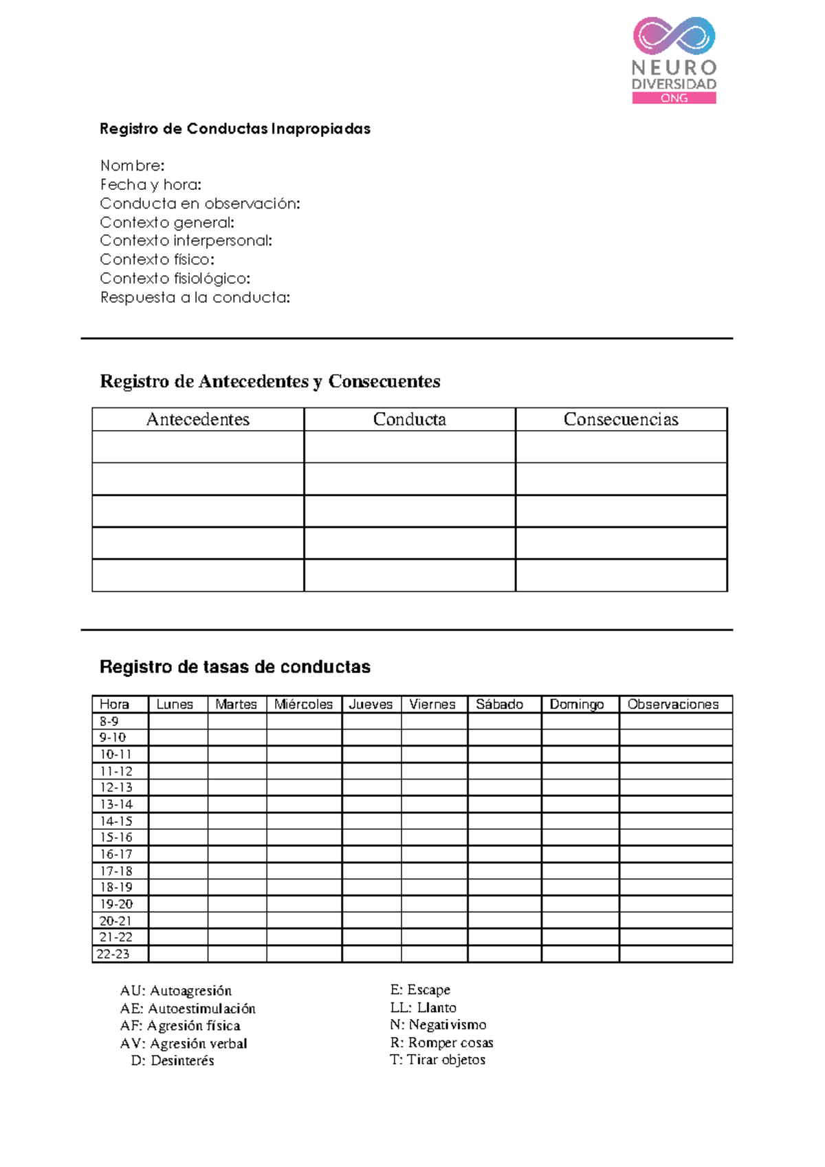 03 - registro de conducta inapropiada 1643293754795 - Registro de ...