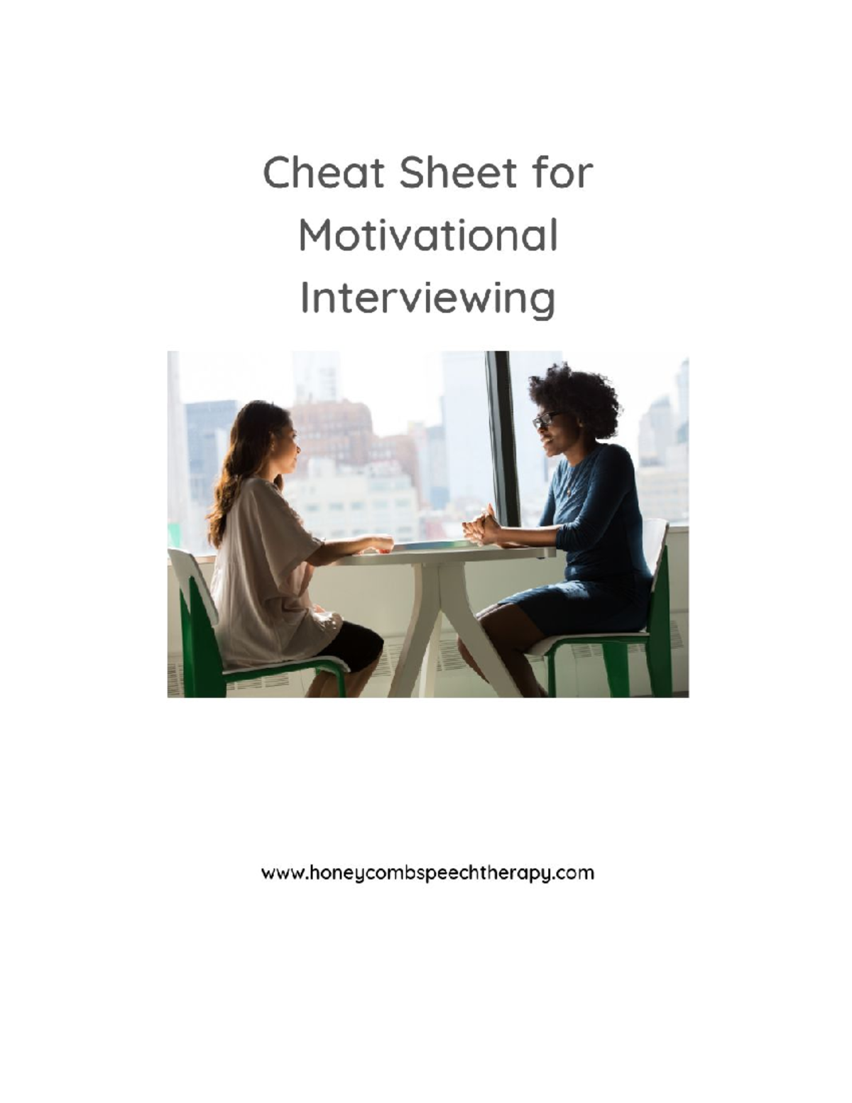Motivational Interviewing Cheat Sheet - How we choose to phrase our ...