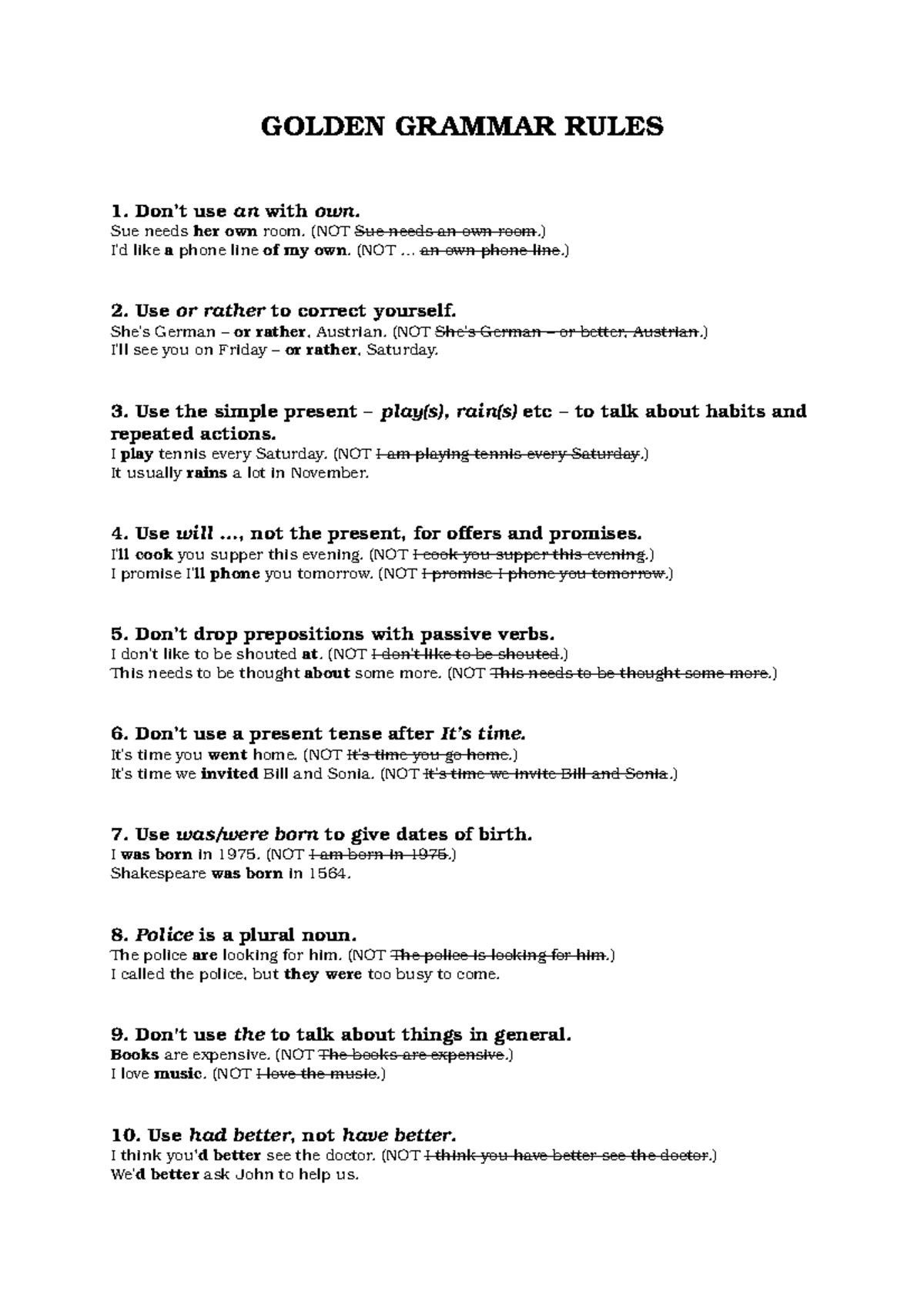 100 Grammar Rules GOLDEN GRAMMAR RULES 1 Don t Use An With Own Sue 100-grammar-rules-golden-grammar-rules-1-don-t-use-an-with-own-sue
